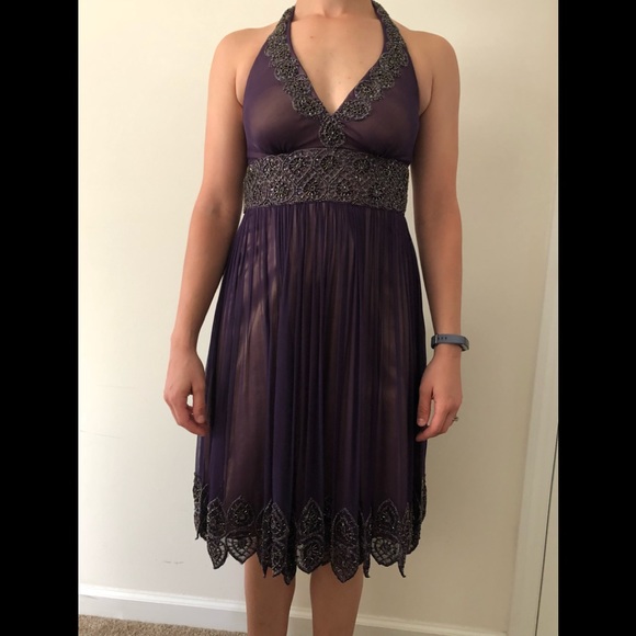 Cache | Dresses | Cache Beaded Halter Dress | Poshmark